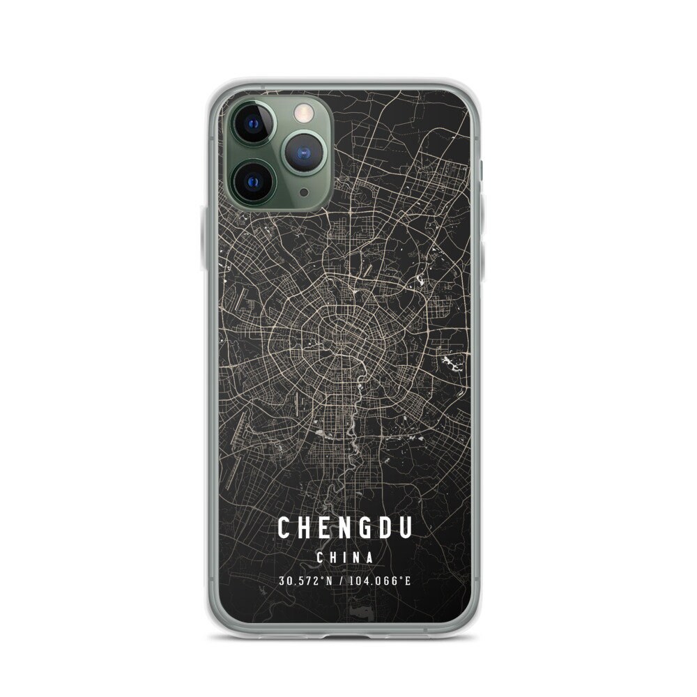 Chengdu China City Map Case for Iphone 12 Iphone 12 Pro/pro | Etsy