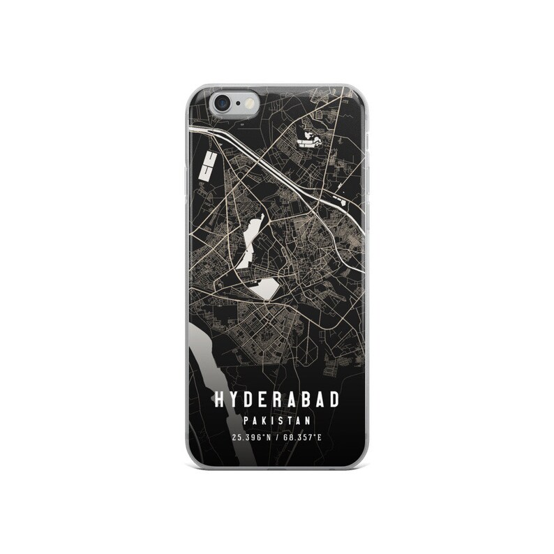 Hyderabad Pakistan City Map Case for Iphone 12 Iphone 12 | Etsy