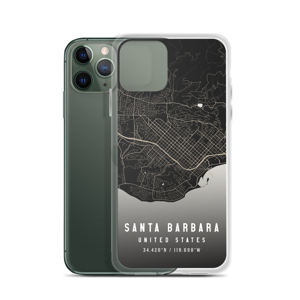 Santa Barbara California City Map Case for Iphone 12 Iphone | Etsy