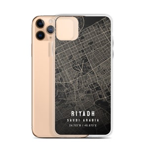 Riyadh Saudi Arabia City Map Case for iPhone 14, iPhone 14 Plus/pro/pro ...