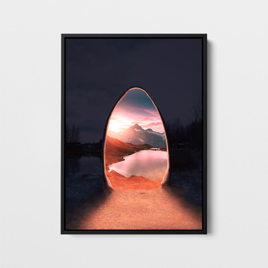 The Portal Wall Art Print, Science Fiction Poster, Landscape Fantasy ...