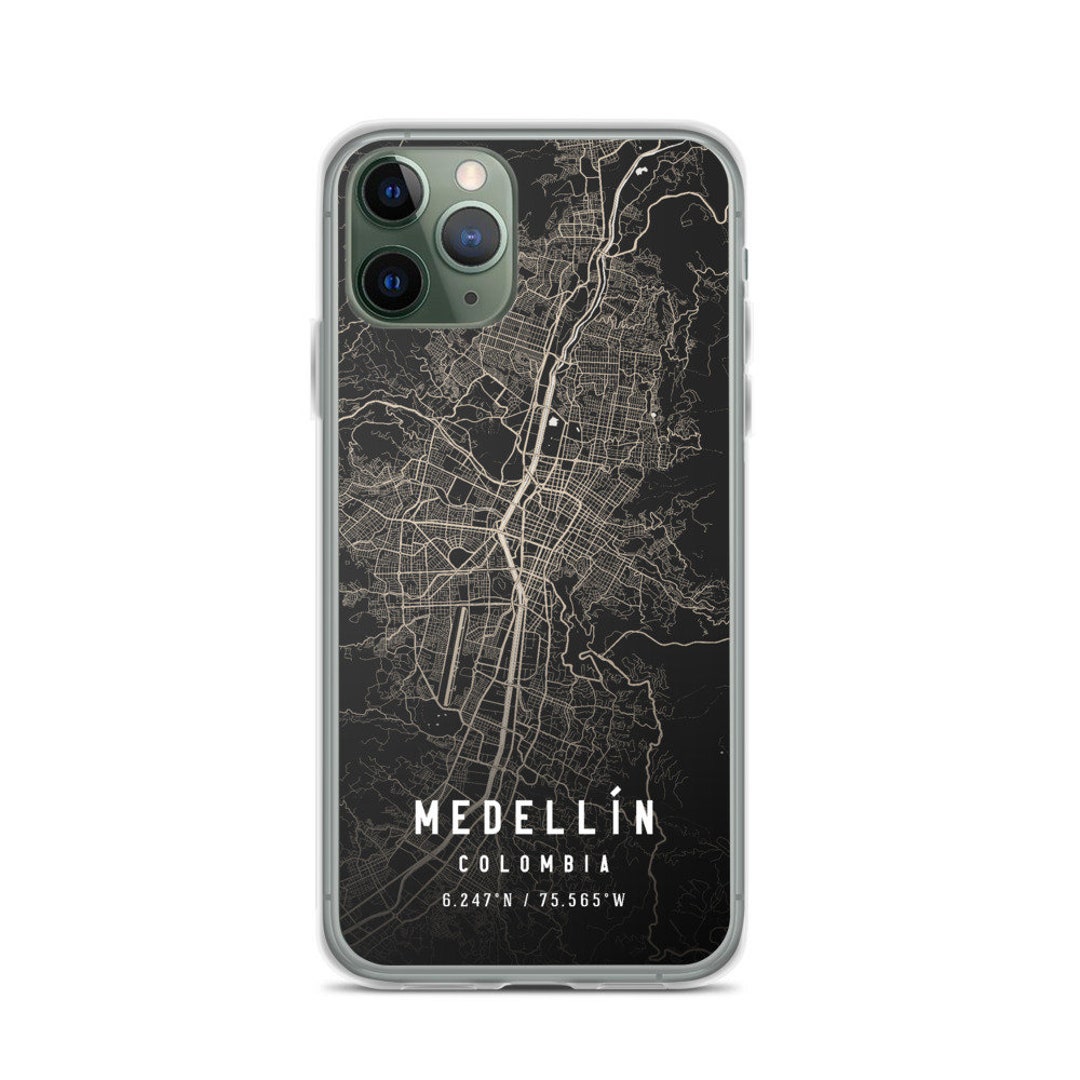 Medellín Colombia City Map Case for iPhone 14, iPhone 14 Plus/pro/pro ...