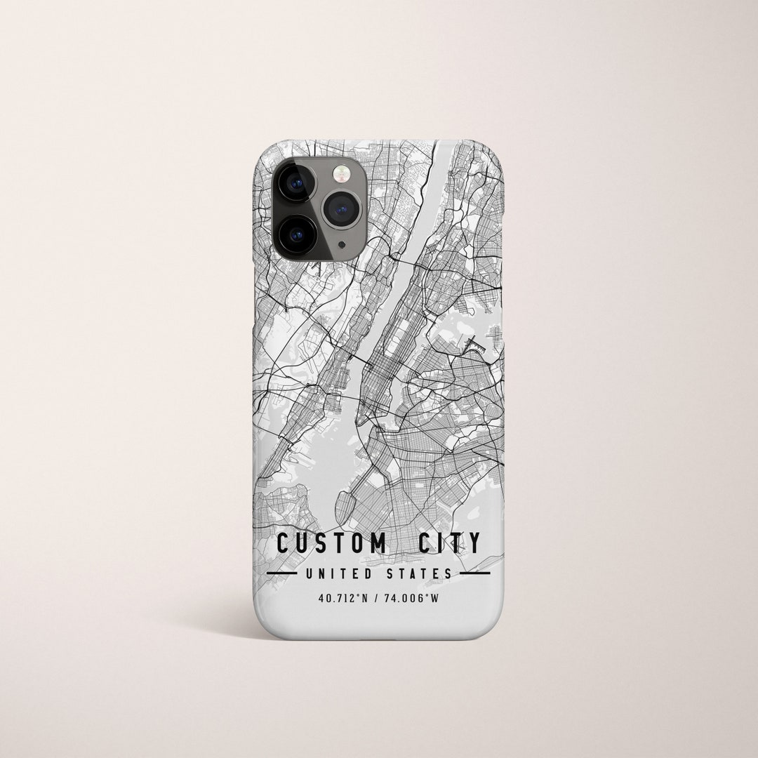 Custom City Map Phone Case iPhone 16, iPhone 16 Pro Max/pro, iPhone 15 ...