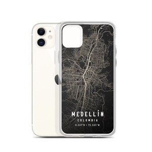 Medellín Colombia City Map Case for iPhone 14, iPhone 14 Plus/pro/pro ...