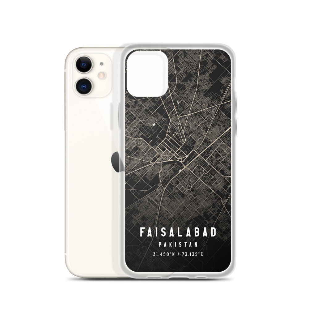 Faisalabad Pakistan City Map Case for Iphone 12 Iphone 12 | Etsy