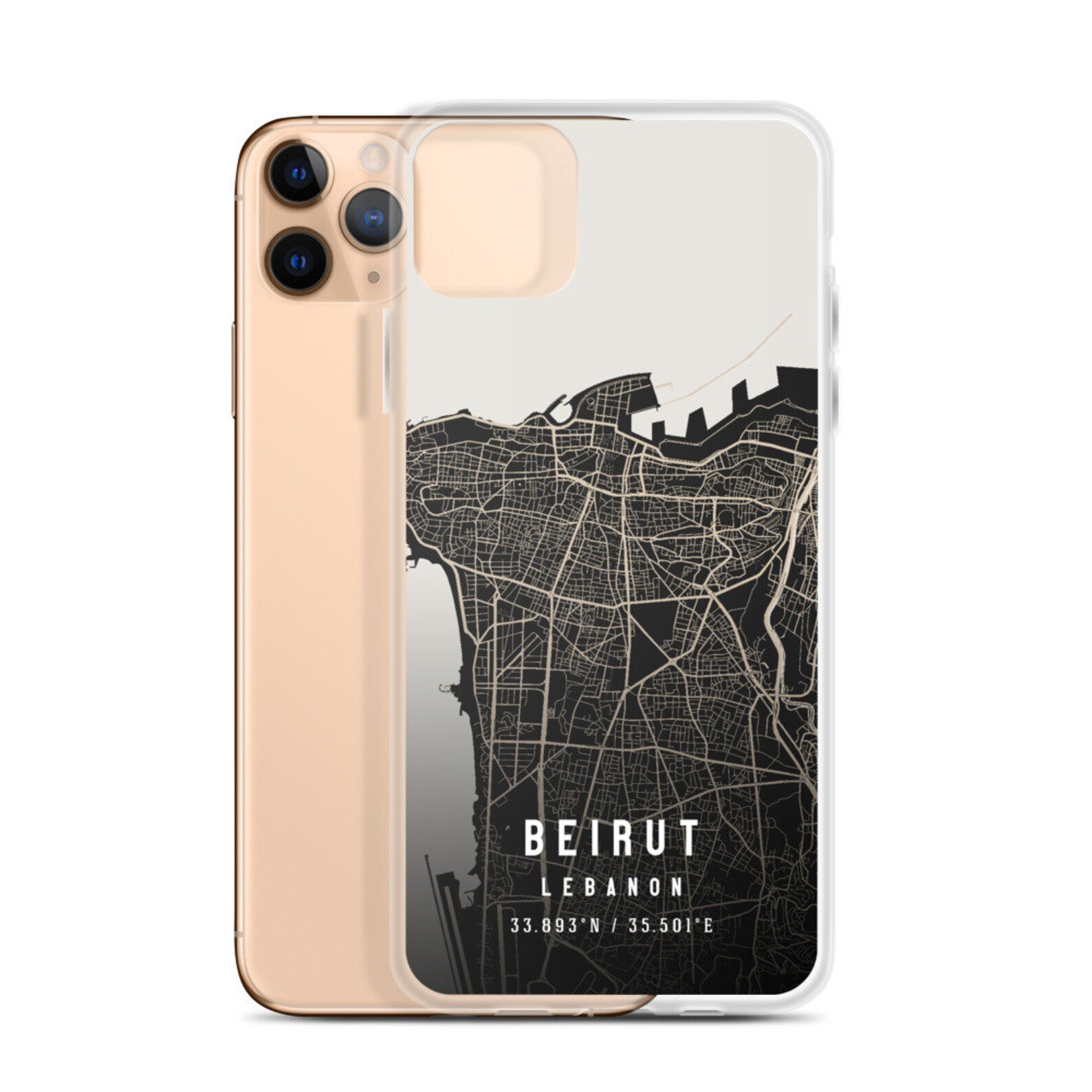 Beirut Lebanon City Map Case for Iphone 12 Iphone 12 Pro/pro | Etsy