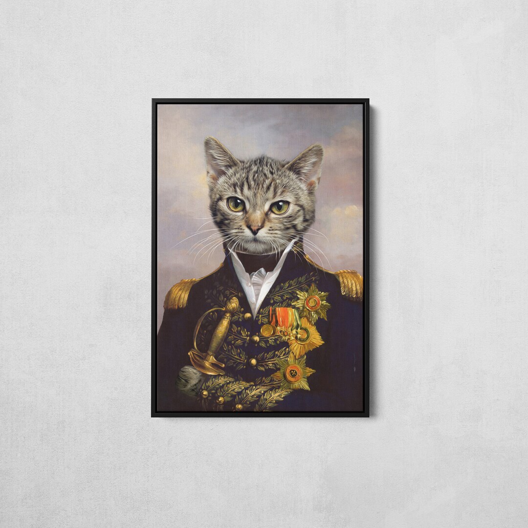 Custom Royal Pet Portrait Canvas Print Royal Pet Portrait Pet Portrait ...