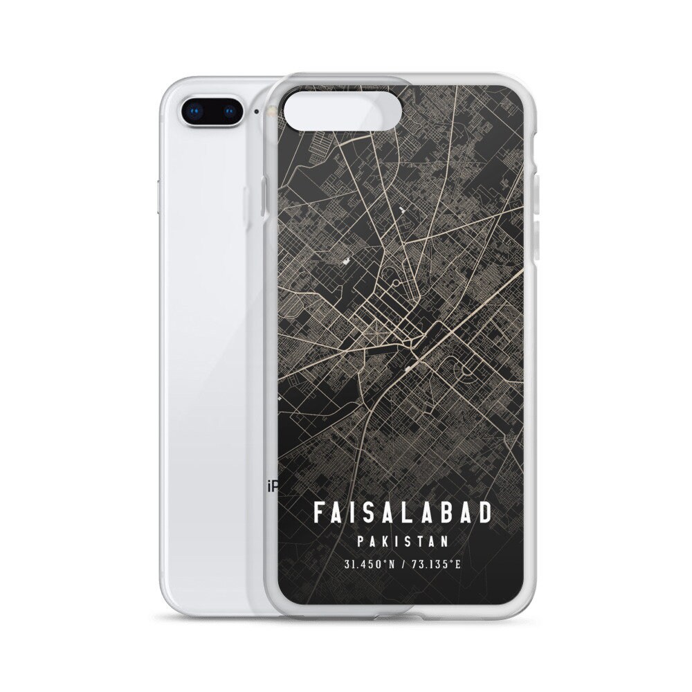 Faisalabad Pakistan City Map Case for Iphone 12 Iphone 12 | Etsy