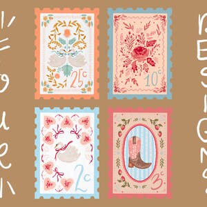 Printable Postage Stamp Banner (with Postage Added) - Etsy