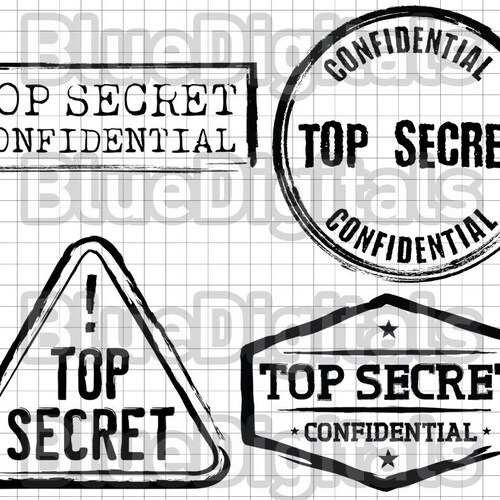 Top Secret SVG SVG Vector Stamps Rubber Stamps PNG 300 - Etsy
