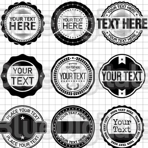 Blank SVG Badges Vector EPS Stamps PNG Badges Rubber - Etsy