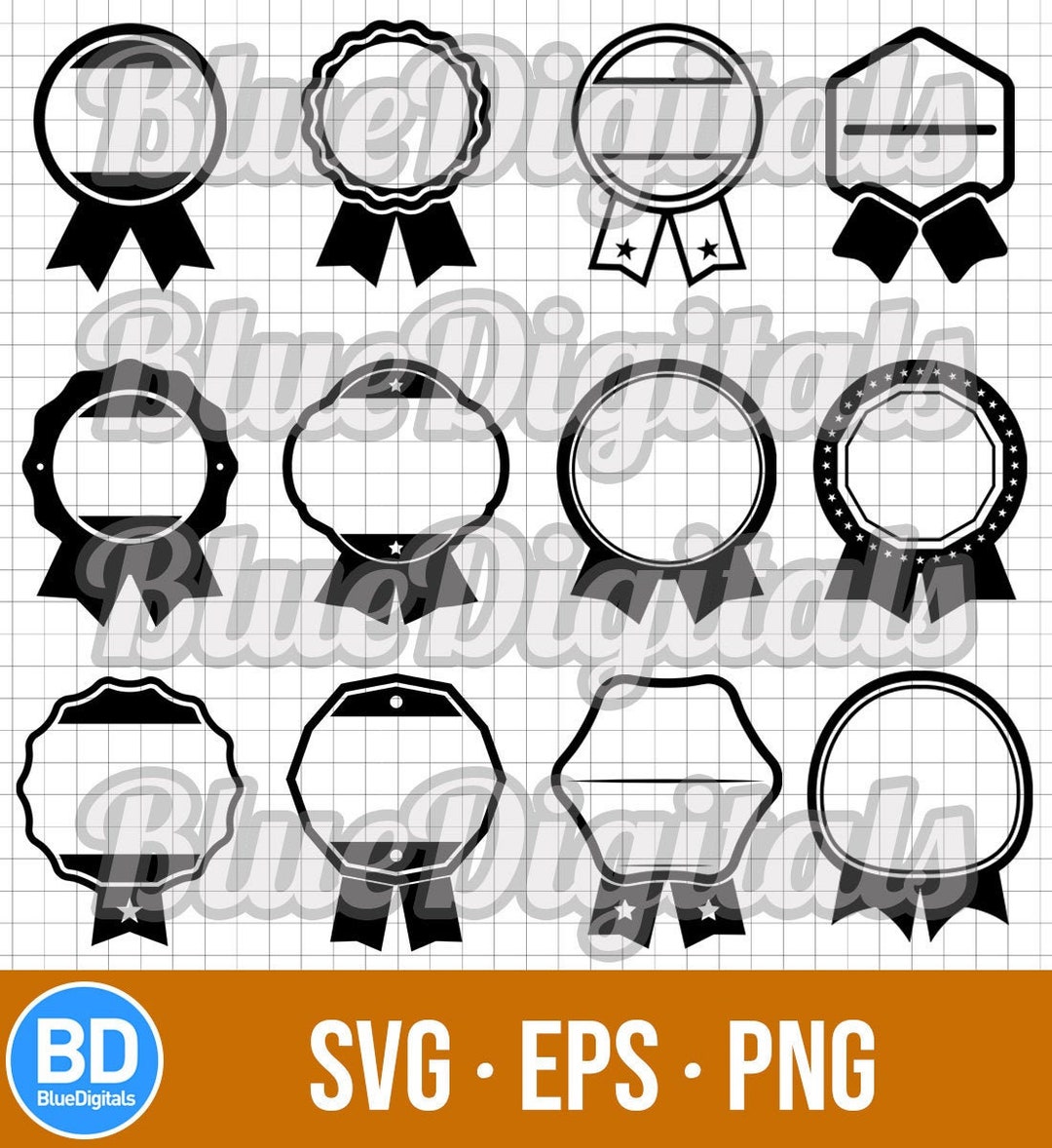 SVG Badges With Ribbon | Vector EPS Ribbon Badge and Labels | PNG ...