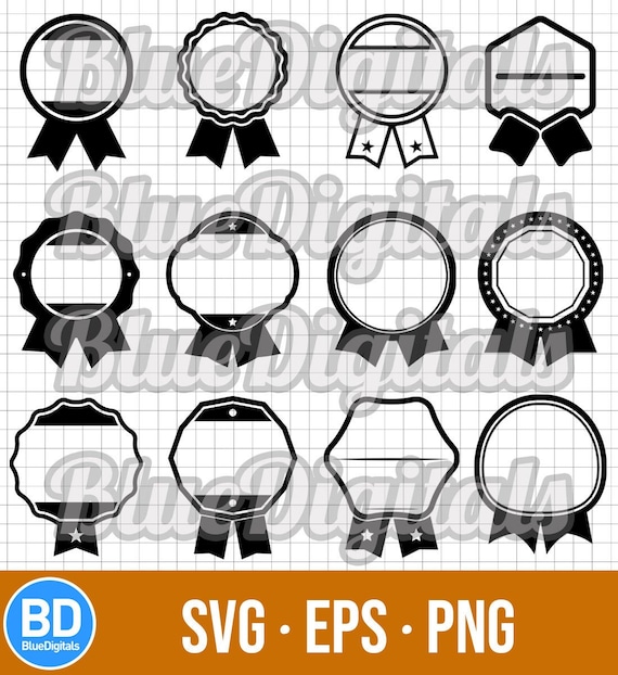 SVG Badges With Ribbon Vector EPS Ribbon Badge and Labels - Etsy