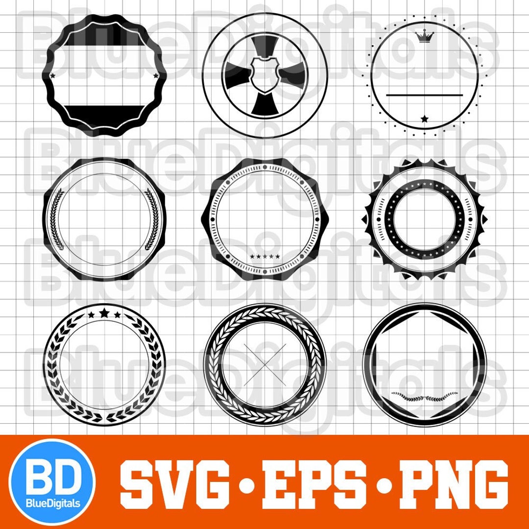 Blank PNG Badges | Set of SVG Labels and Stamps | EPS Vector Blank ...