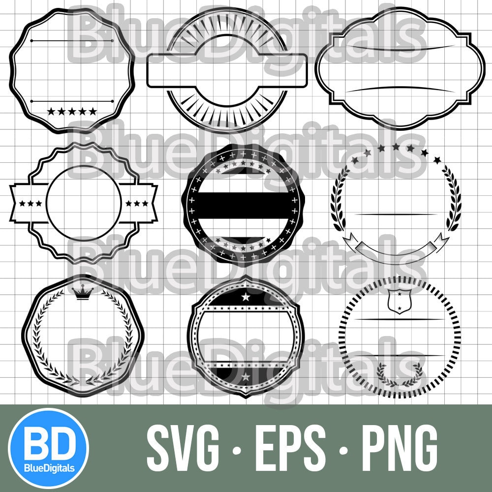 Blank SVG Stamps Vector EPS Badges PNG Badges Rubber Stamps Svg Vector ...
