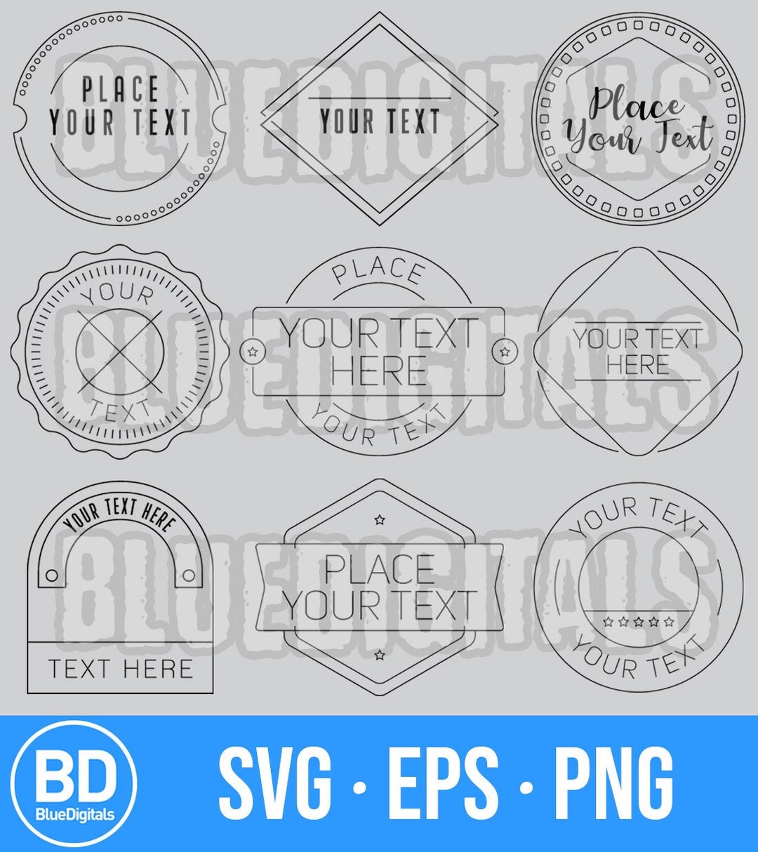 SVG Minimal Badges | Set of PNG Badges | Vector EPS Minimalist Labels ...