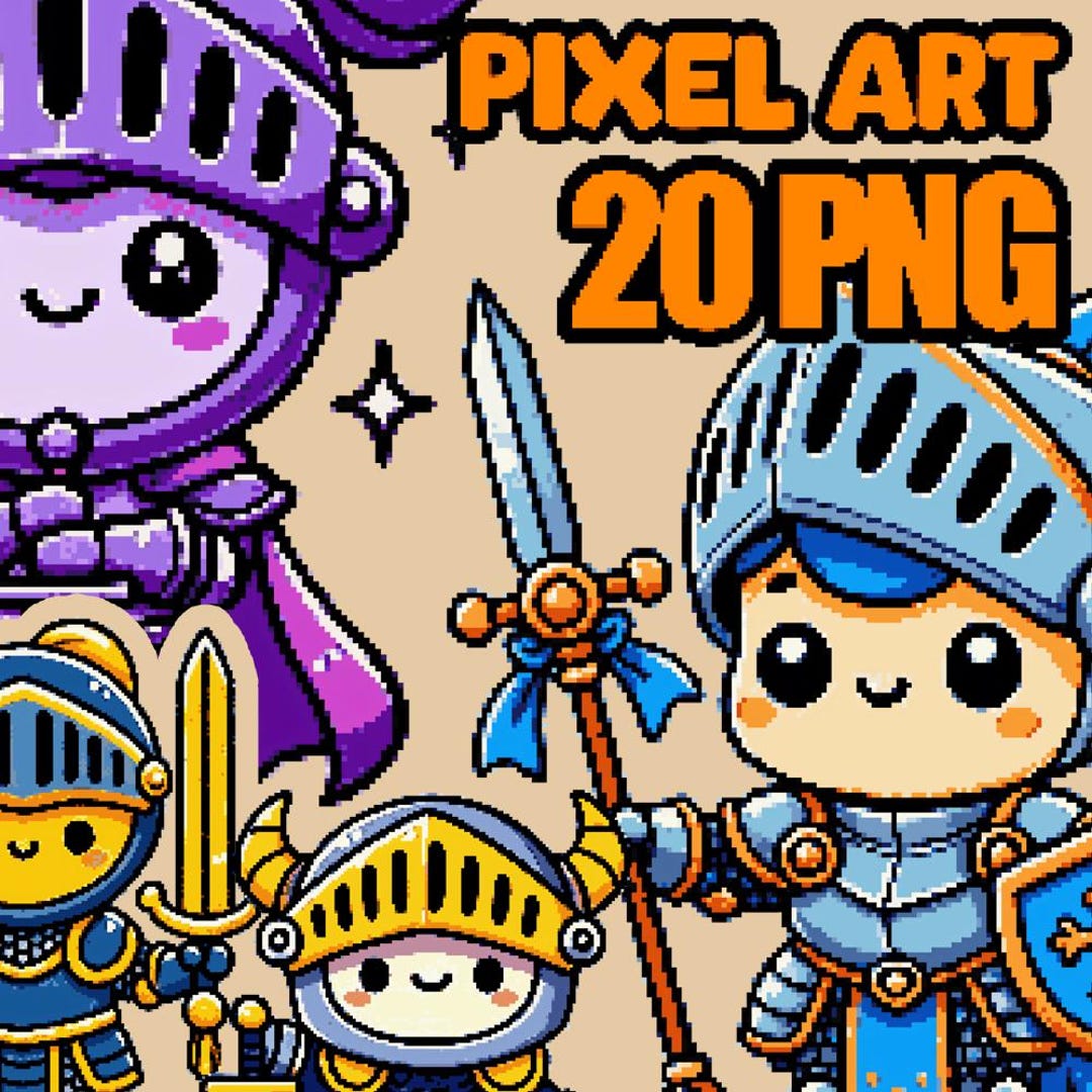 Pixel Art Cute Knights PNG Clipart, Pixel Art Png Transparent ...