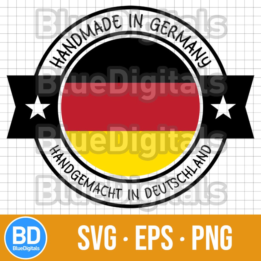 Handmade in Germany SVG Stamp | German Made EPS Label | Made in Germany ...