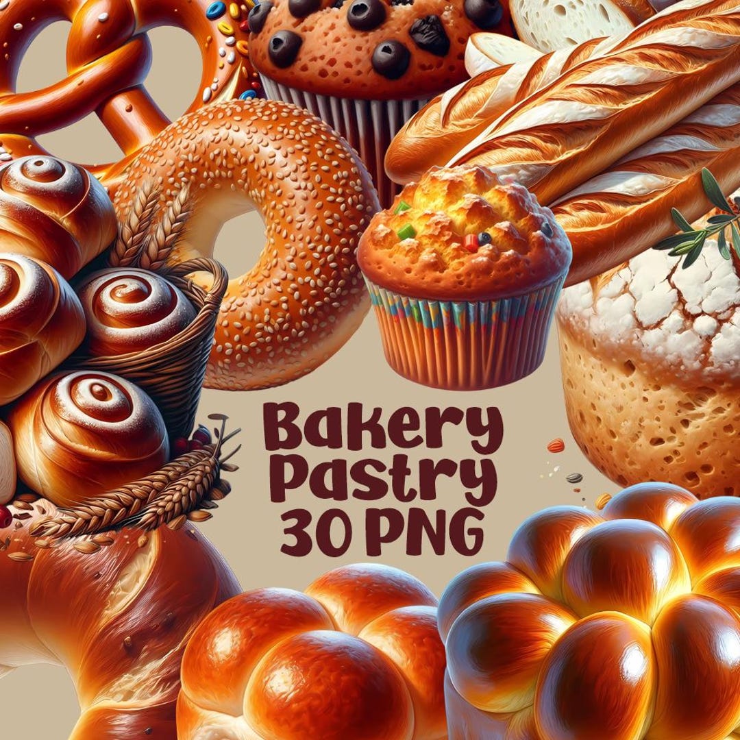 Bakery PNG, Pastry PNG, Bread Clipart PNG, Bakery Clipart Bundle Png ...