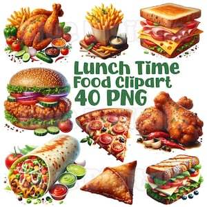 Fast Food PNG, Food Png Clipart, Food Png Bundle, Sandwich Png Clipart ...