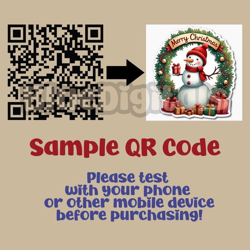 Merry Christmas Message With QR Code Svg, QR Code Messages for ...