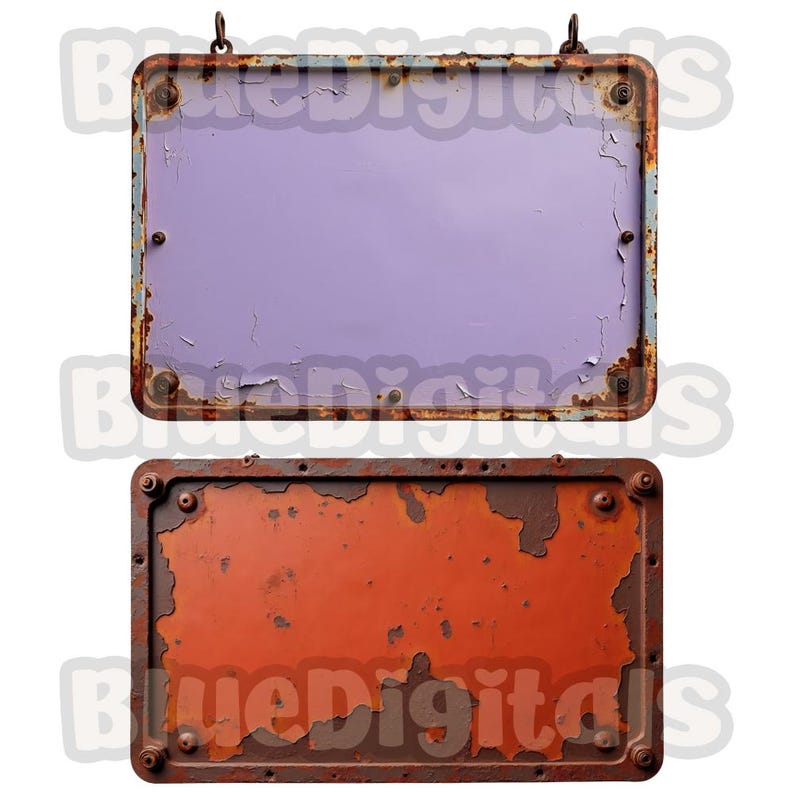 Rusty Metal Signs PNG, Rusty Sign Clipart Png, Set of 15, Old Rusty ...