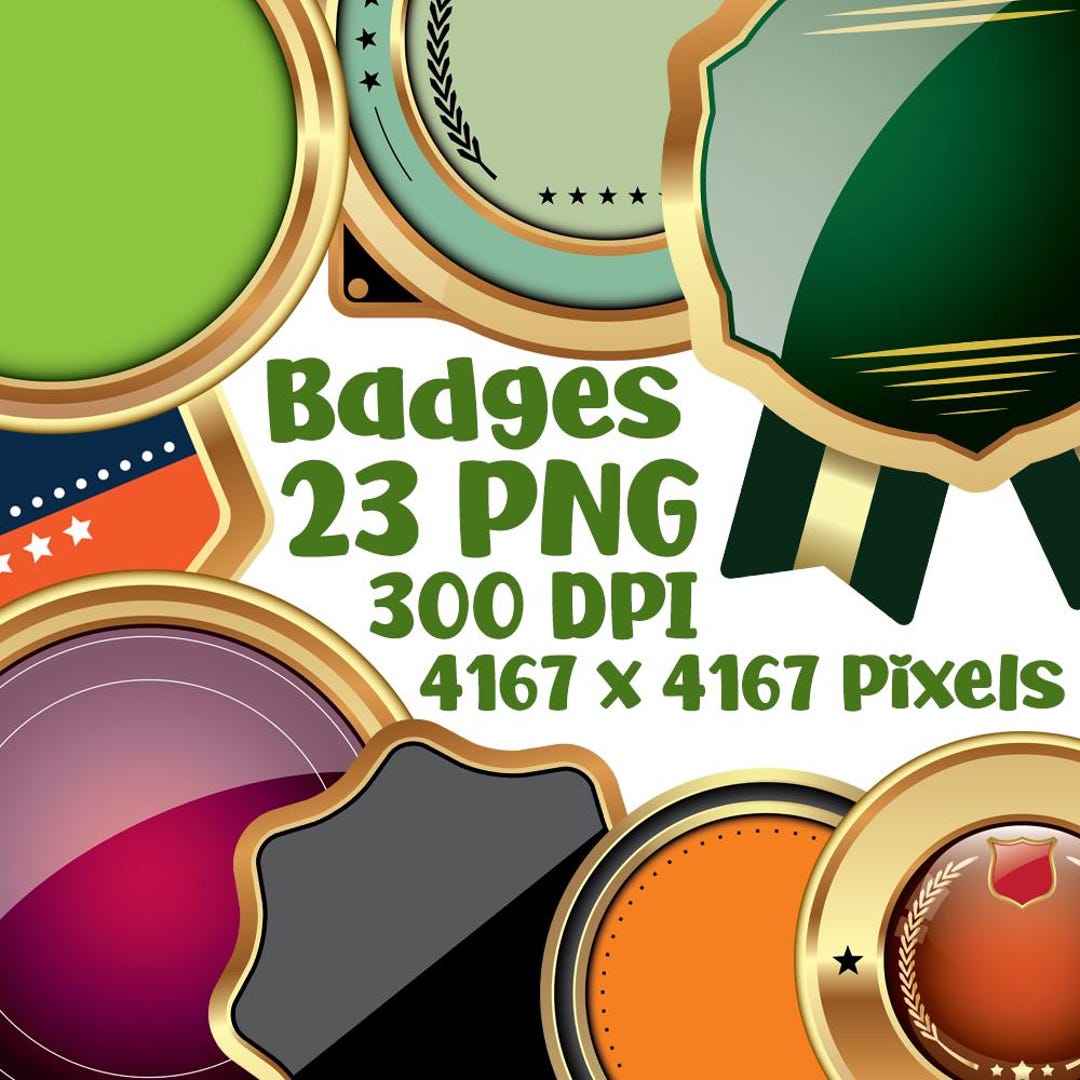 Png Metal Badges Bundle, Png Labels, Png Badge Clipart, Png Metal Badge ...