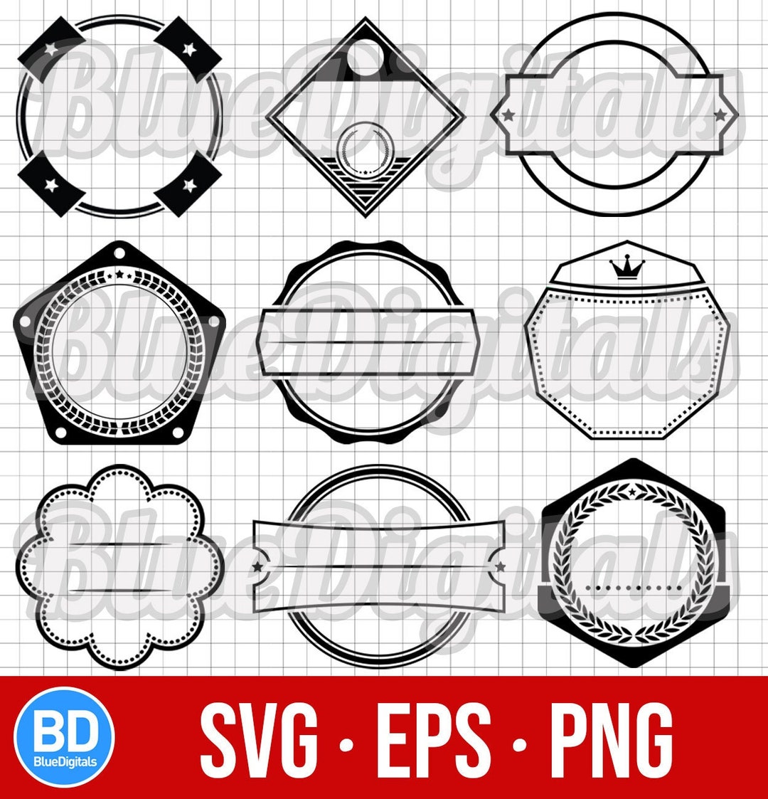 SVG Blank Badges and Labels PNG Badges Stamps EPS Vector Stamp and ...