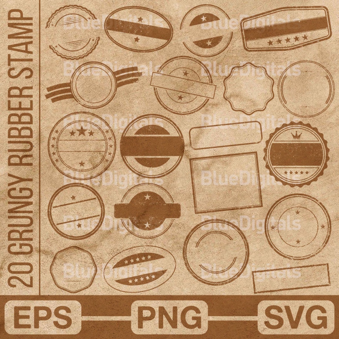 Vector Rubber Stamps, Grungy Stamps, Rubber Stamps SVG, Grungy SVG ...