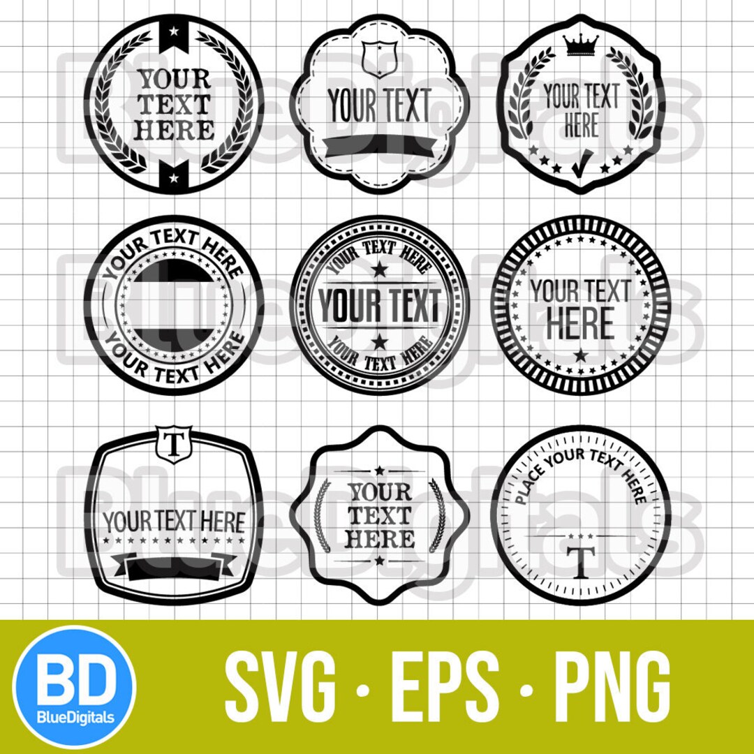 SVG Vector Badges EPS Vector Stamps Set of PNG Stamps Svg Stamp Set ...