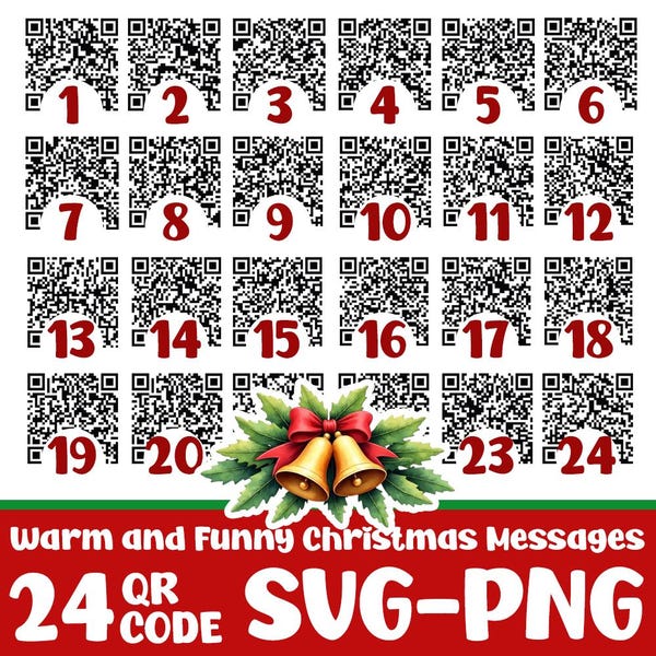 Qr Code Christmas Cards - Etsy