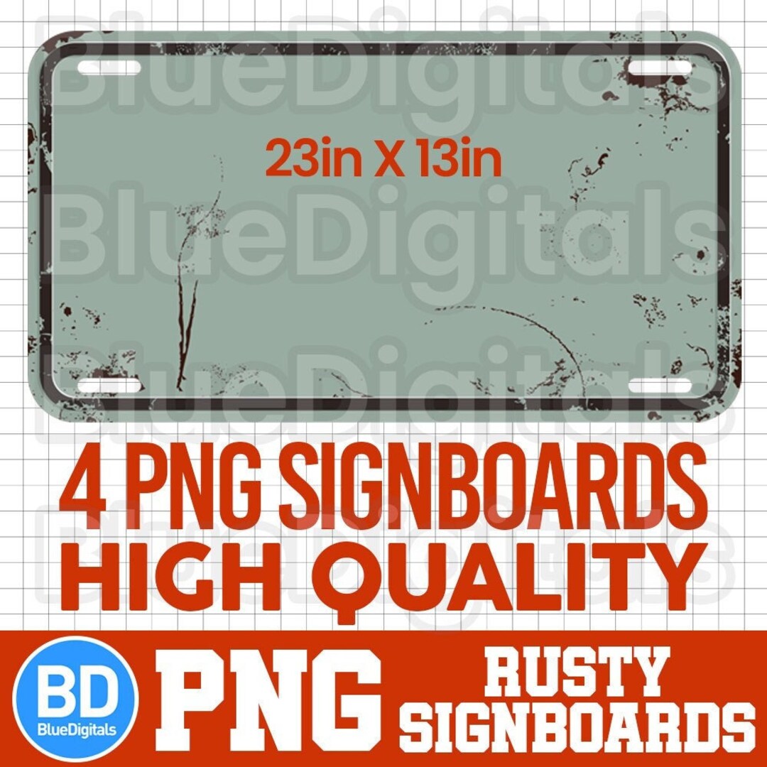 Blank PNG Signboards | 4 Rusty Sign Boards | Damaged PNG Signboard Set ...
