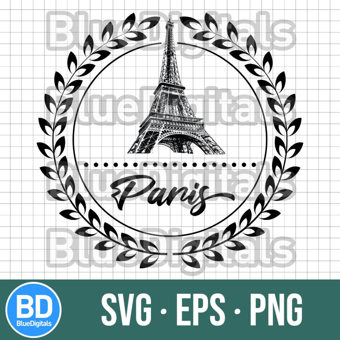 Paris SVG Badge EPS France Paris Icon PNG 300 Ppi Paris Icon Eiffel ...
