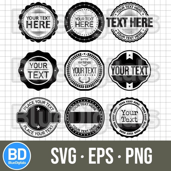 Vector SVG Black Badges EPS Stamps Set of PNG Stamps Svg - Etsy