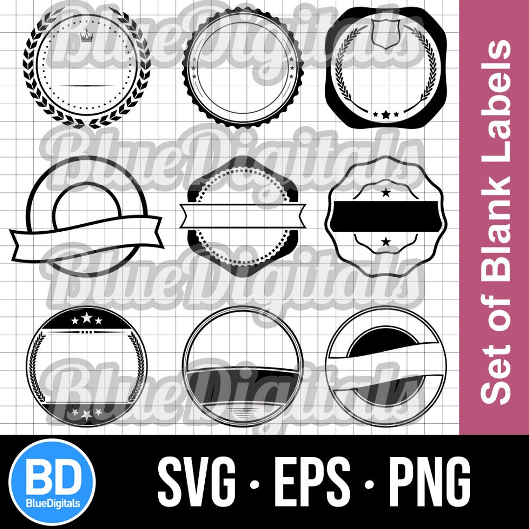 Set of Vector Svg Stamps Blank Png Labels Stamps Eps Vector Stamps Svg ...