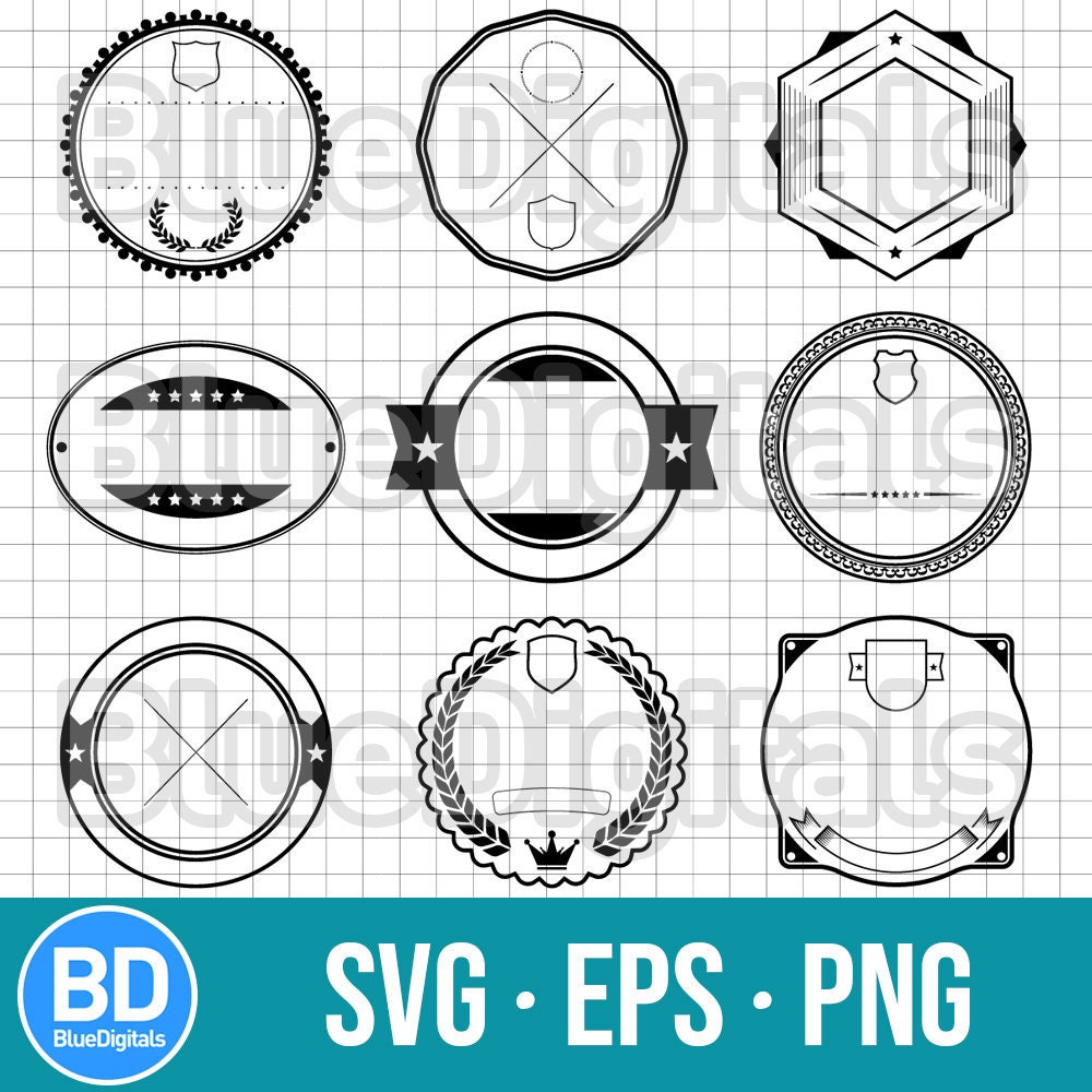 Blank SVG Badges | Vector EPS Stamps | PNG Badges Rubber Stamps | Svg ...