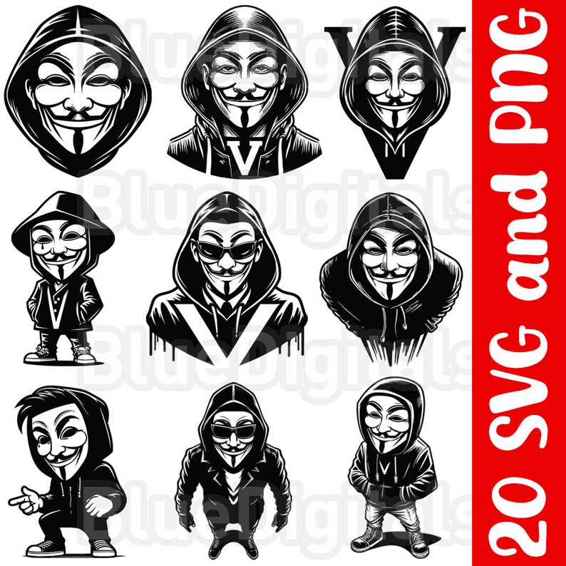V for Vendetta SVG, Vendetta Mask PNG, Vector SVG V for Vendetta Files ...