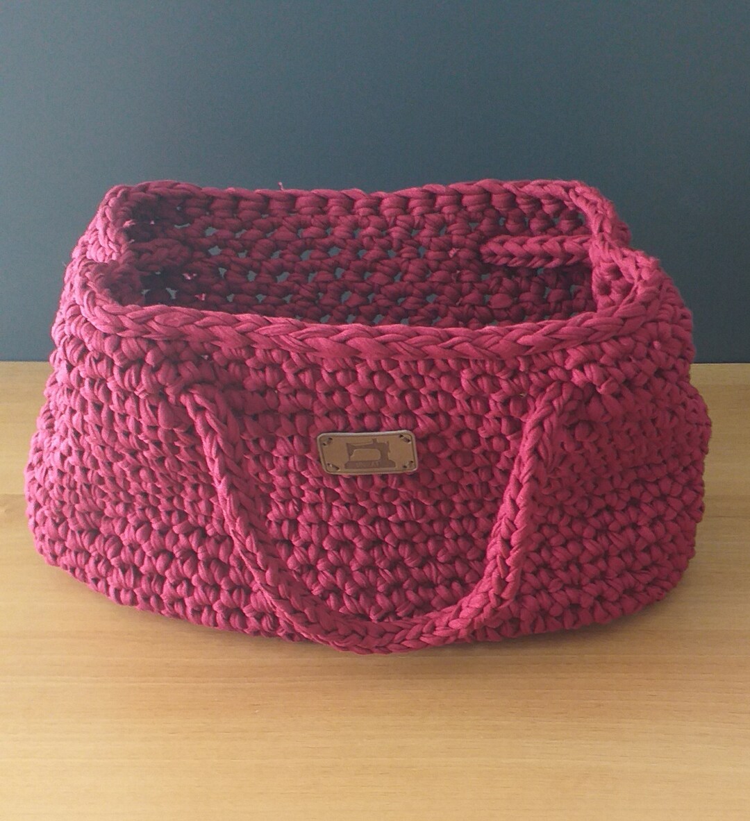 Crochet Handbag Cherry / Shopping Bag / Beach Bag / Large Bag - Etsy