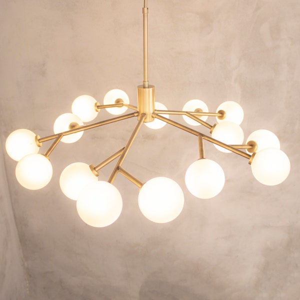 Brass Branch Chandelier Lighting - Etsy