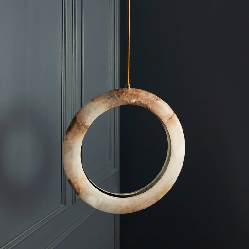 Handmade Marble Bagel Pendant Light - LED Chandelier - Art Deco GAMBA ...