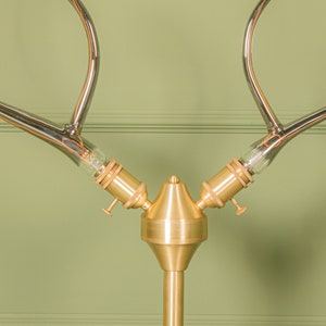 Horn Shaped LED Bulb Table Lamps, Home Decor Handmade Brass Light, Art ...