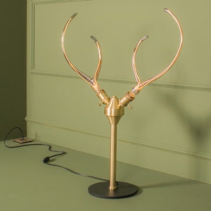 Horn Shaped LED Bulb Table Lamps, Home Decor Handmade Brass Light, Art ...