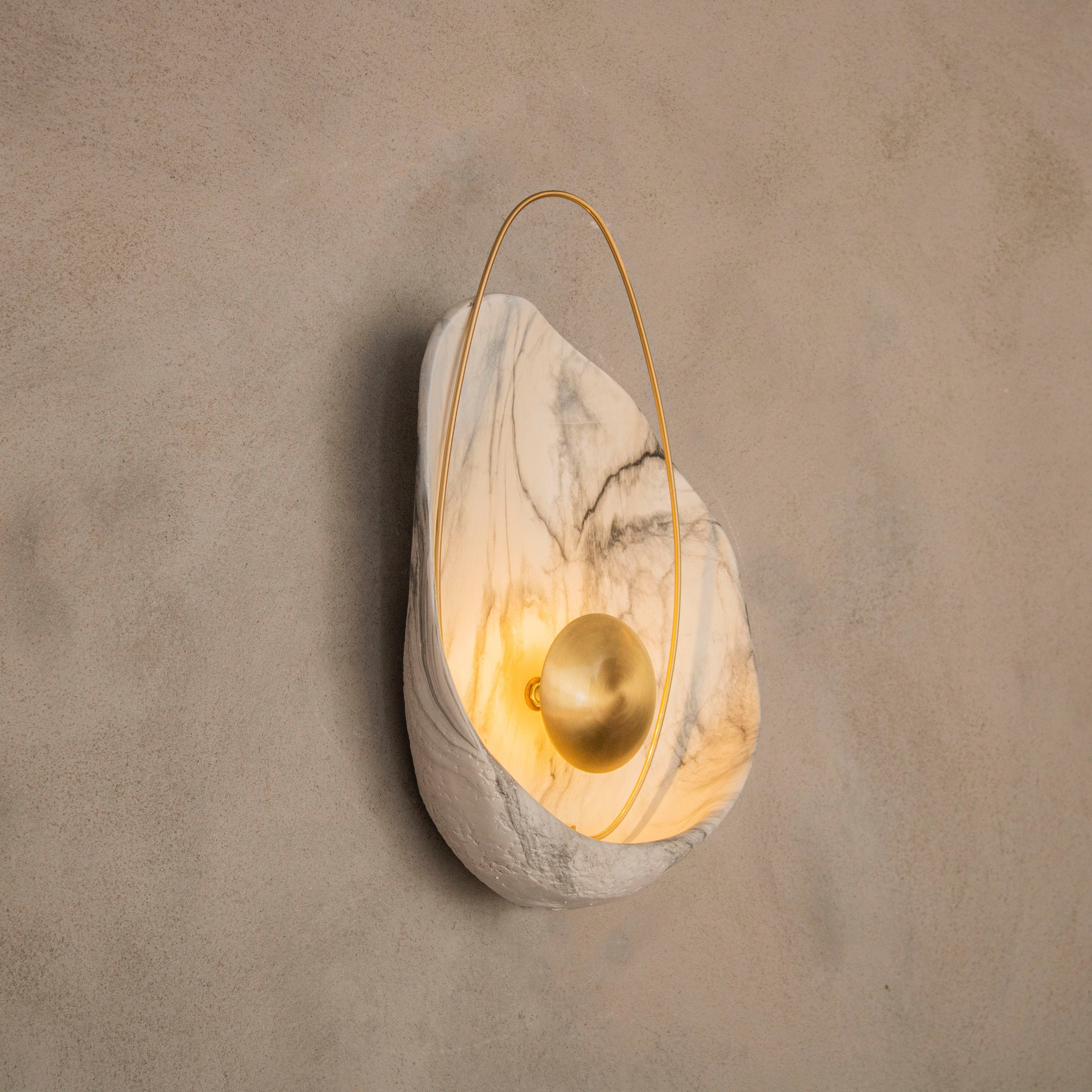 White Marble Wall Art Sconce Light Black Marble Sconce Home - Etsy UK