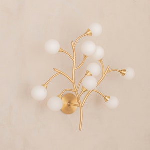 Brass Branches LED Sconce Lighting, Home Decor Chrome Hanging Light ...
