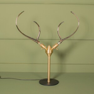 Horn Shaped LED Bulb Table Lamps, Home Decor Handmade Brass Light, Art ...