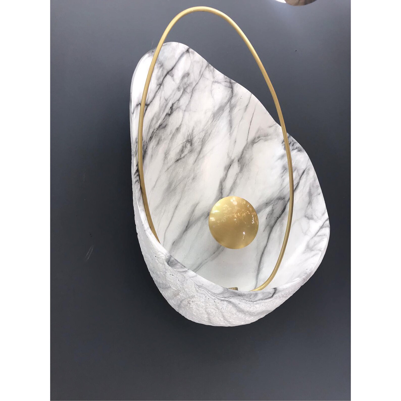 White Marble Wall Art Sconce Light Black Marble Sconce Home - Etsy UK