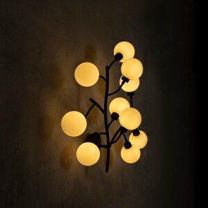 Brass Branches LED Sconce Lighting, Home Decor Chrome Hanging Light ...