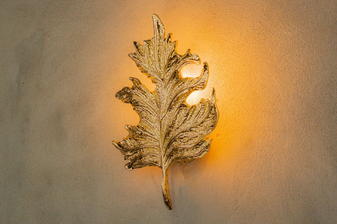 Sycamore Single Leaf Sconce Natural Shaped Wall Lighting - Etsy