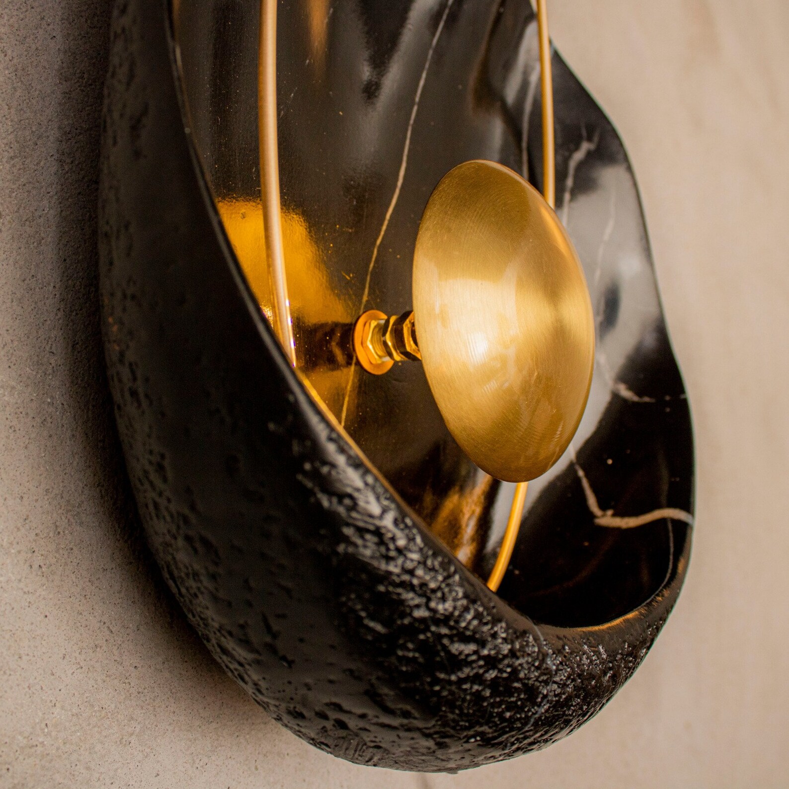 White Marble Wall Art Sconce Light Black Marble Sconce Home - Etsy UK