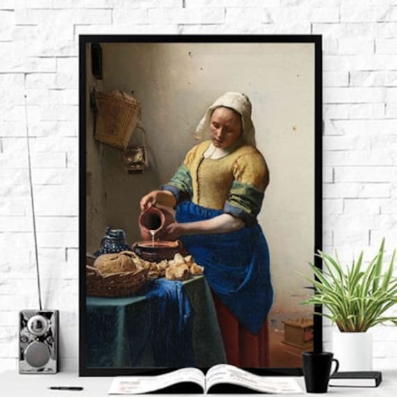 Johannes Vermeer the Milkmaid Painting Wall Art Jan Vermeer - Etsy